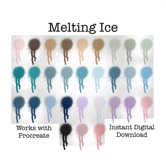 Procreate Color Palette Winter Ice Color Swatches Ipad | Etsy