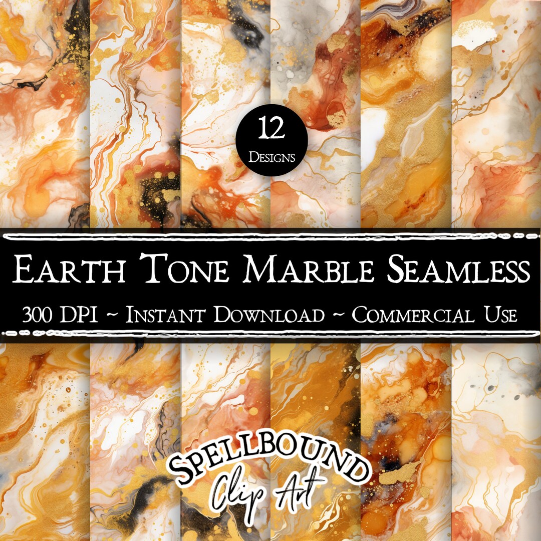 Earth Tone Natural Marble Seamless Digital Papers, Commercial Use ...