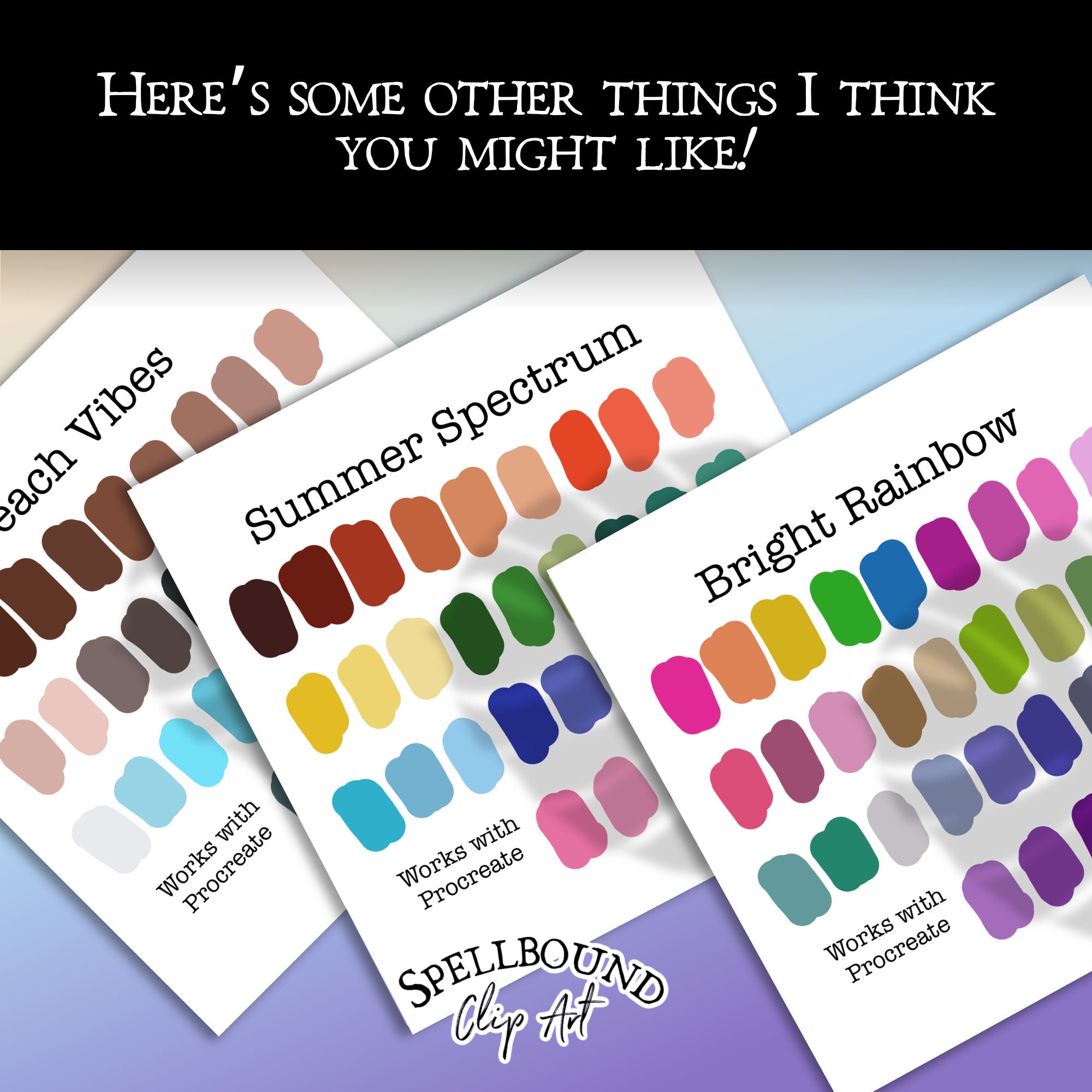 Procreate Color Palette Bundle, Summer, Bright, Tropical, Color ...