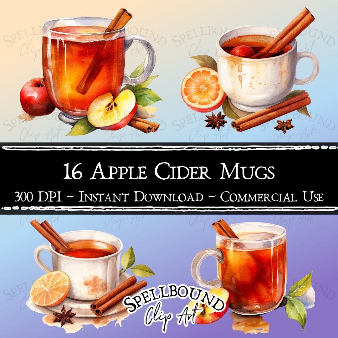 Apple Cider Digital Clipart Commercial Use Instant Download - Etsy