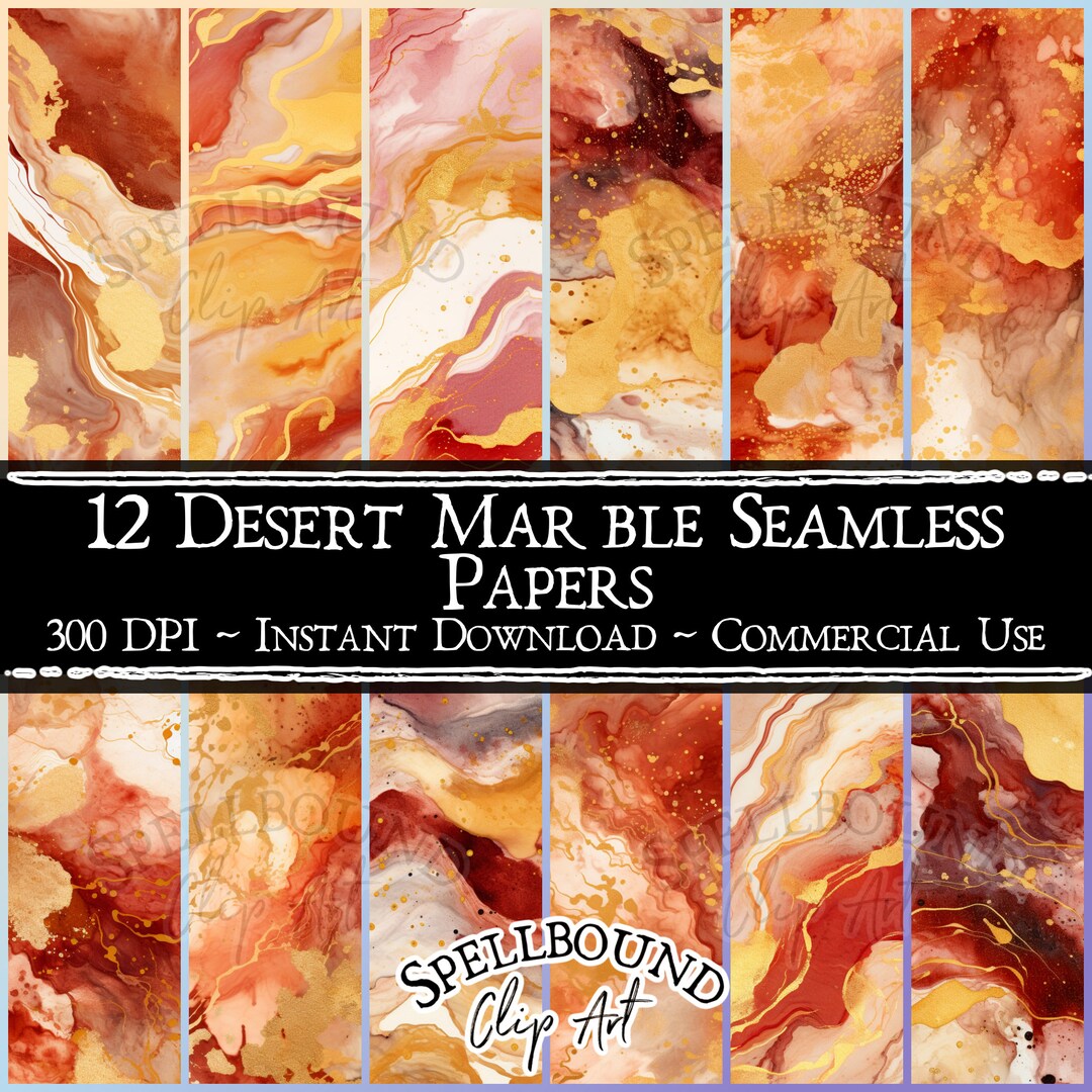 Desert Marble Seamless Digital Papers, Commercial Use, Instant Download ...