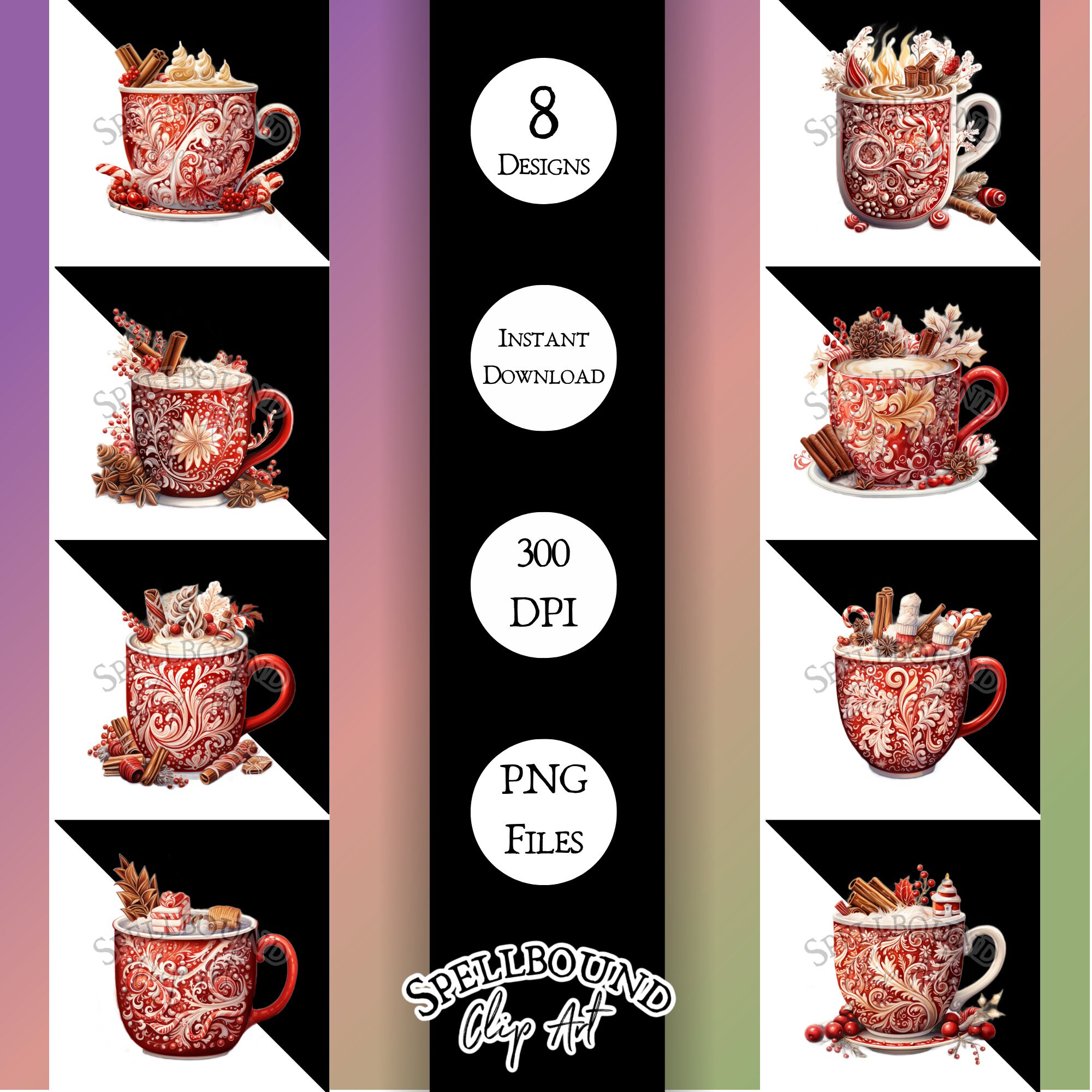 Hot Cocoa Digital Clipart for Commercial Use - Etsy