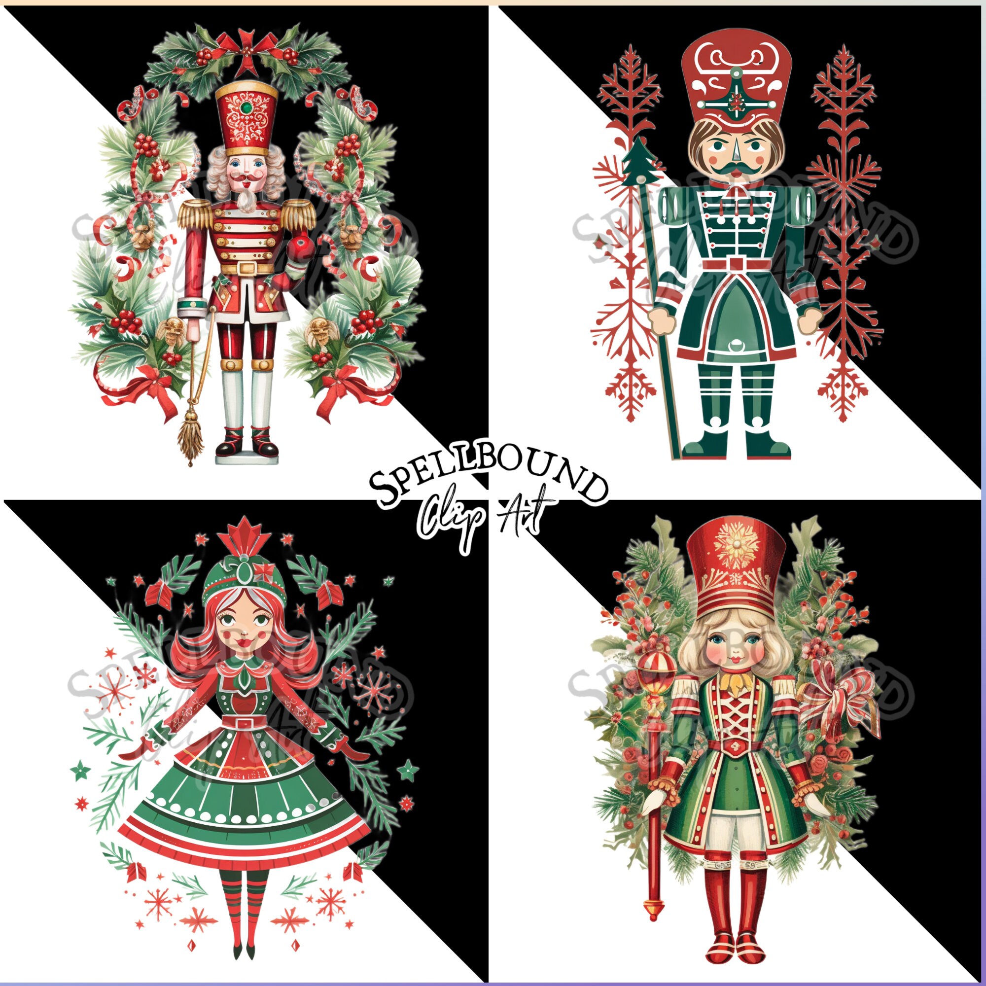Christmas Nutcrackers Digital Clipart, Commercial Use, Instant Download ...