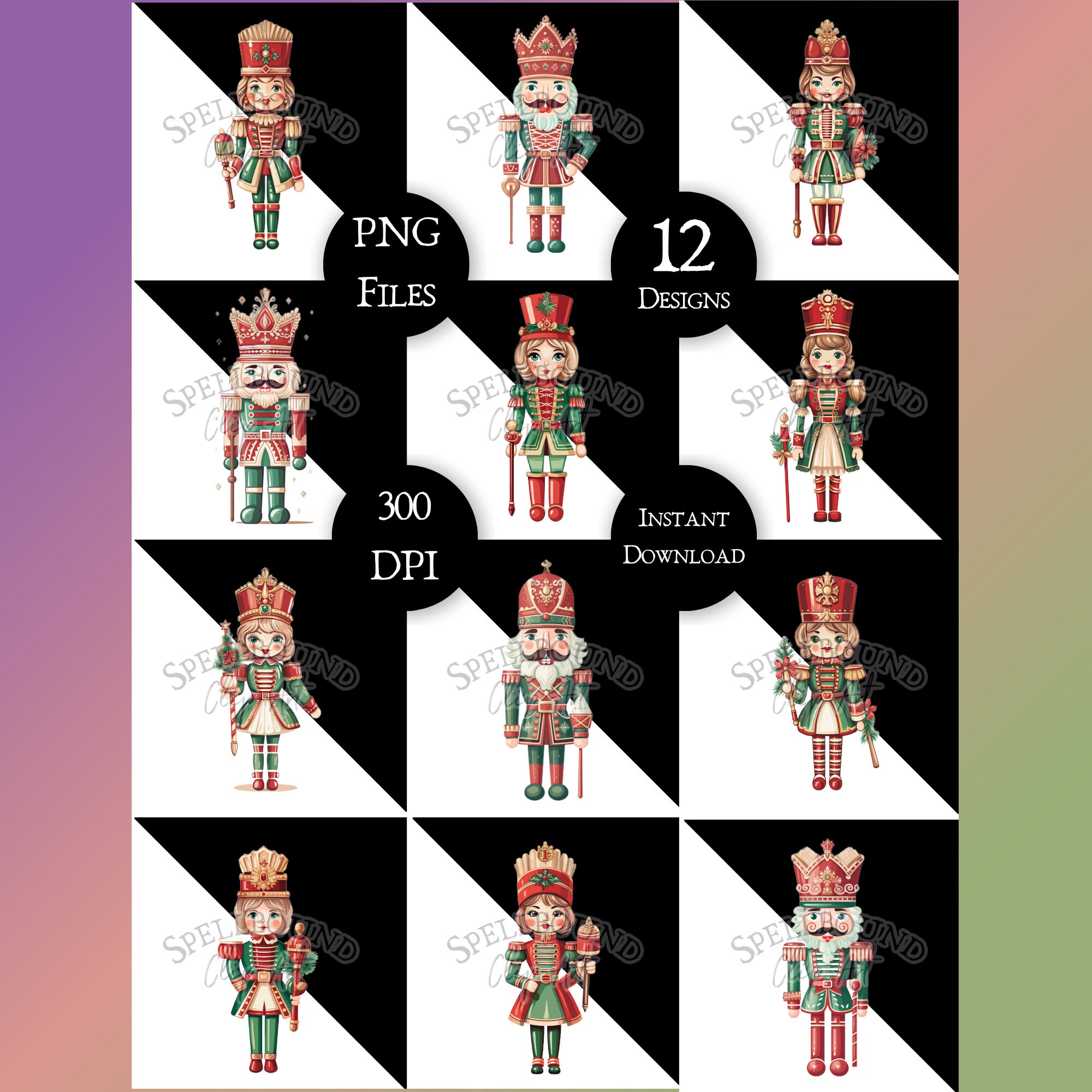Christmas Nutcrackers Digital Clipart, Commercial Use, Instant Download ...