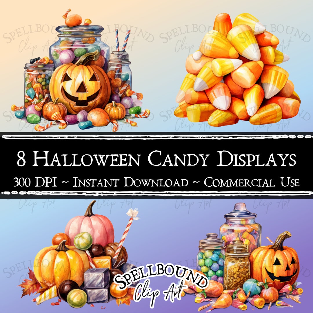 Halloween Candy Clipart Commercial Use Instant Download - Etsy
