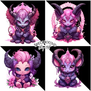 Chibi Cute Baphomet Digital Clipart, Commercial Use, Instant Download ...
