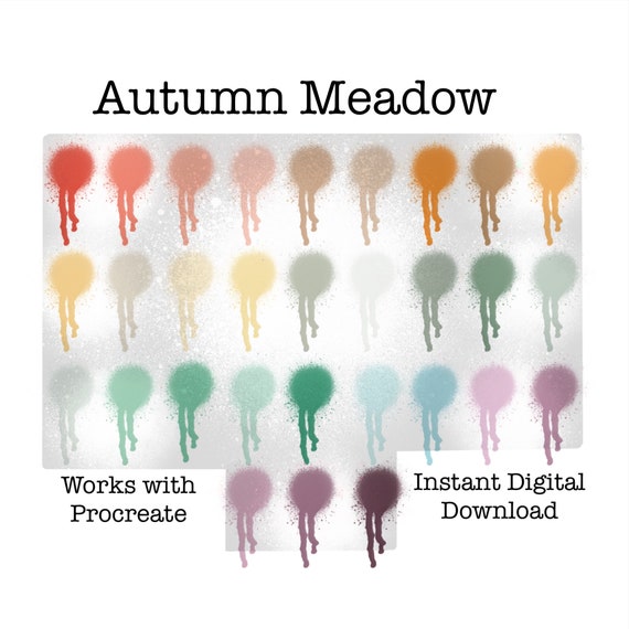 Procreate Color Palette Fall Colors Floral Colors Color | Etsy