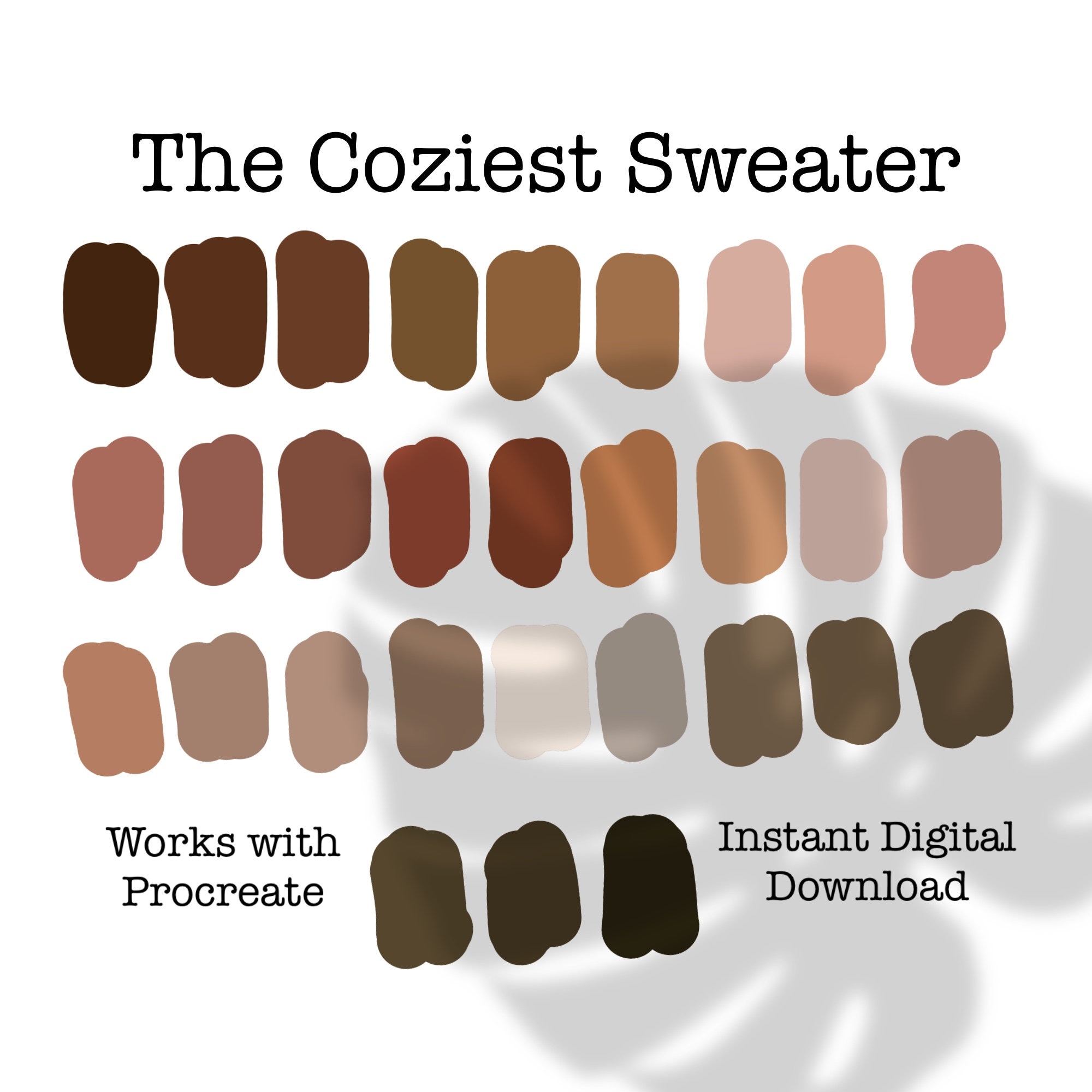 Procreate Color Palette, Earth Tones, Color Swatches, iPad Procreate ...