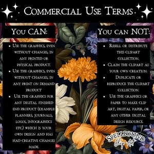 Dark Floral Seamless Digital Papers, Commercial Use, Instant Download ...