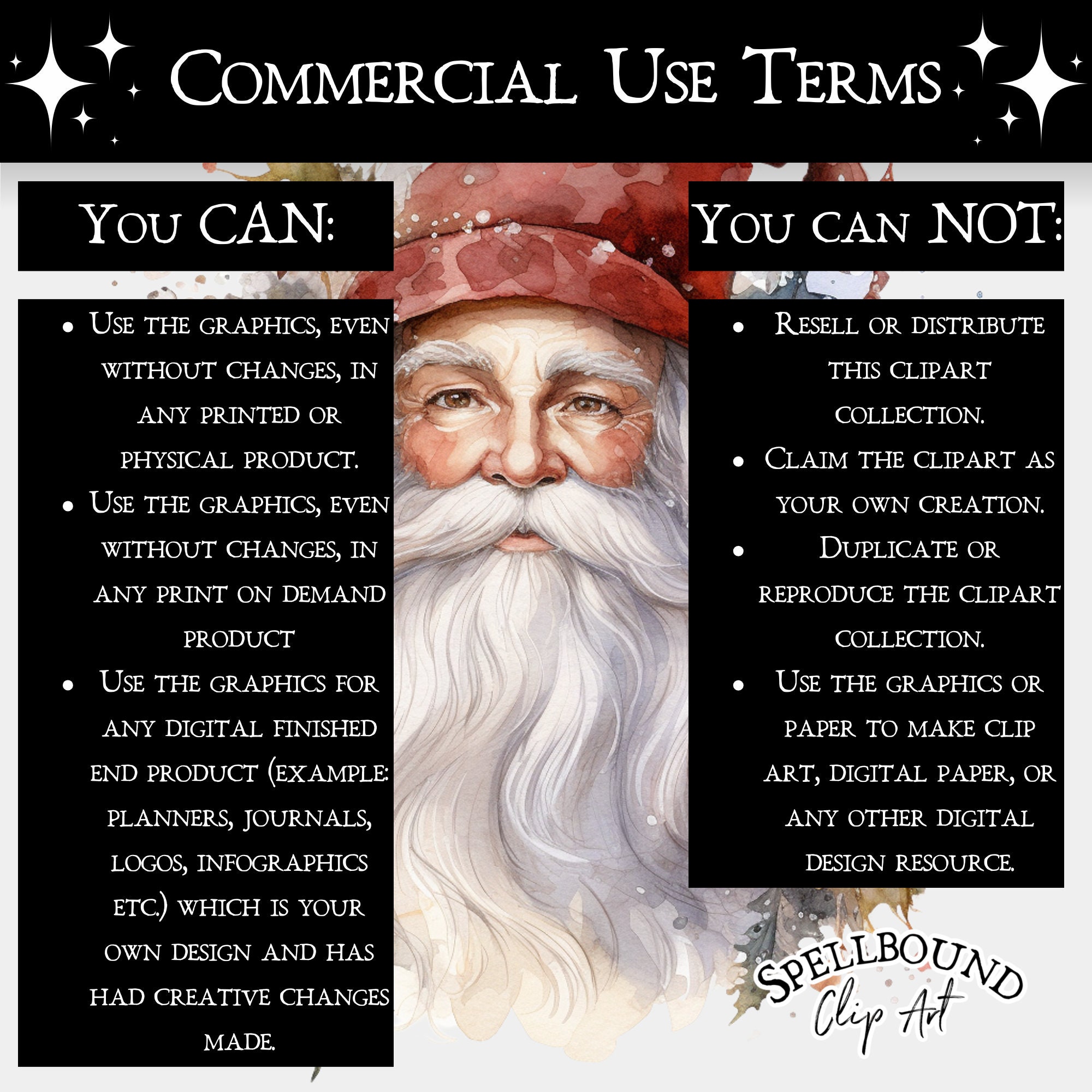 Vintage Santa Digital Clipart, Commercial Use, Instant Download, Father ...