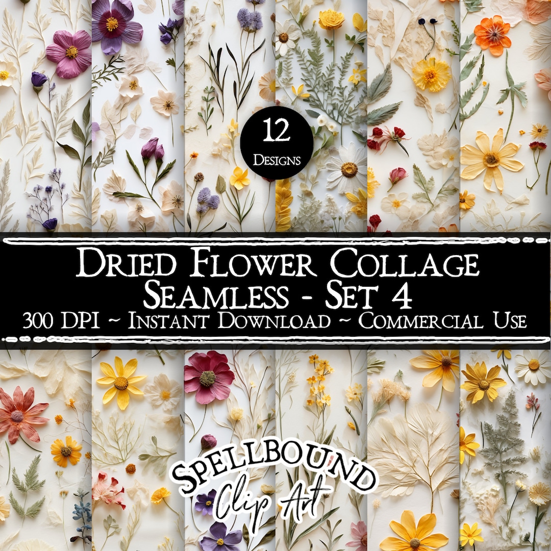 Handpressed Paper Seamless Digital Papers, Commercial Use, Instant ...