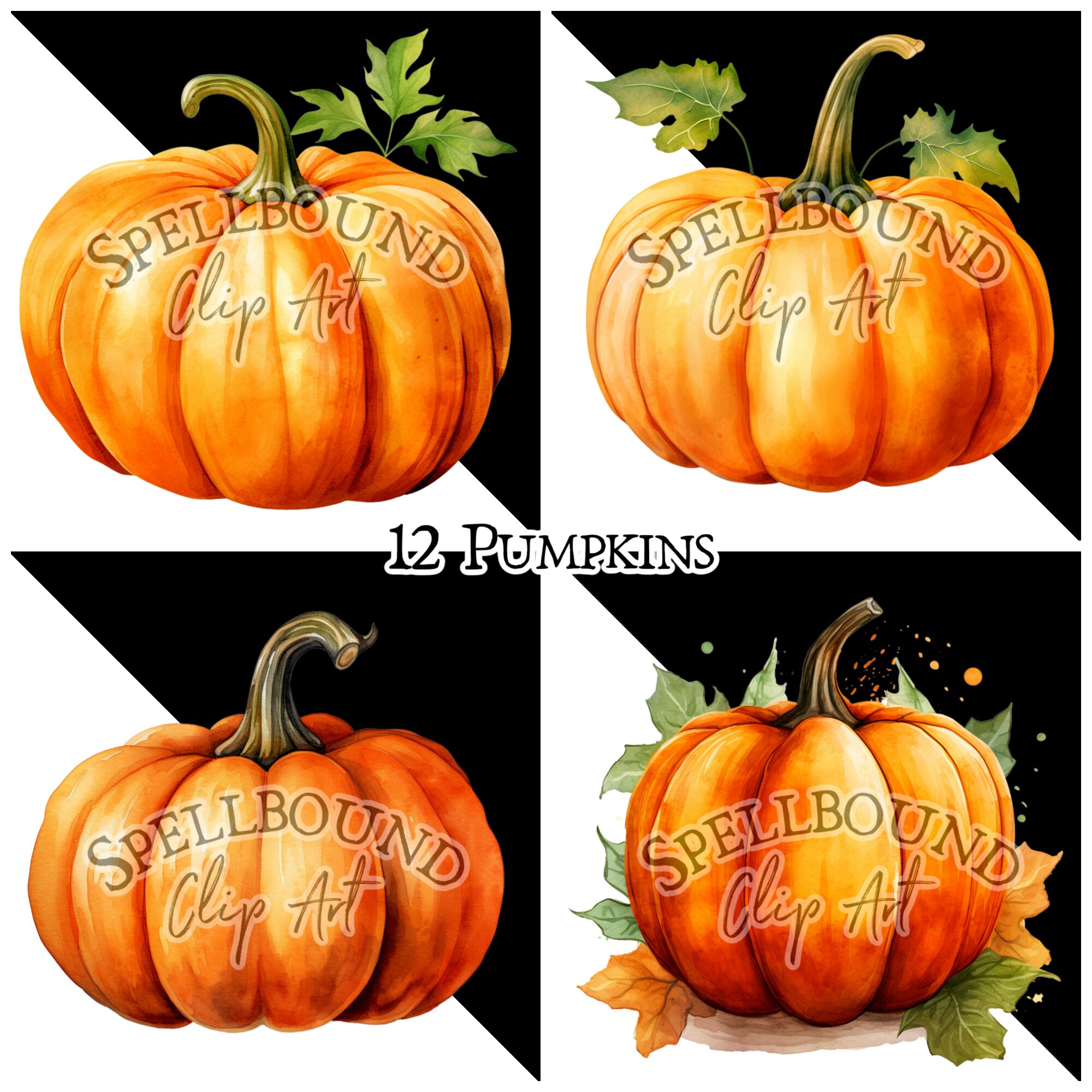 Pumpkin Digital Clipart for Commercial Use - Etsy