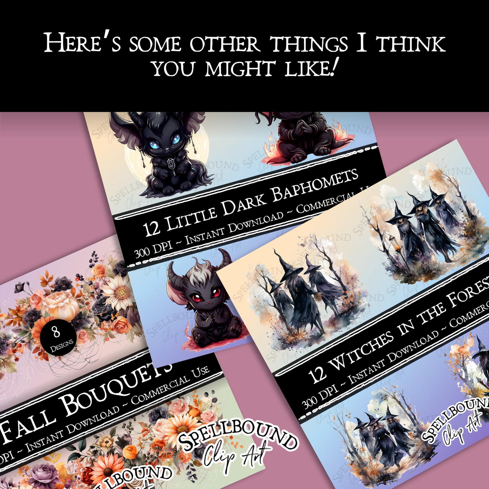 Spooky Spiders Digital Clipart, Commercial Use, Instant Download ...