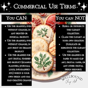 Christmas Cookies Digital Clipart, Commercial Use, Instant Download ...