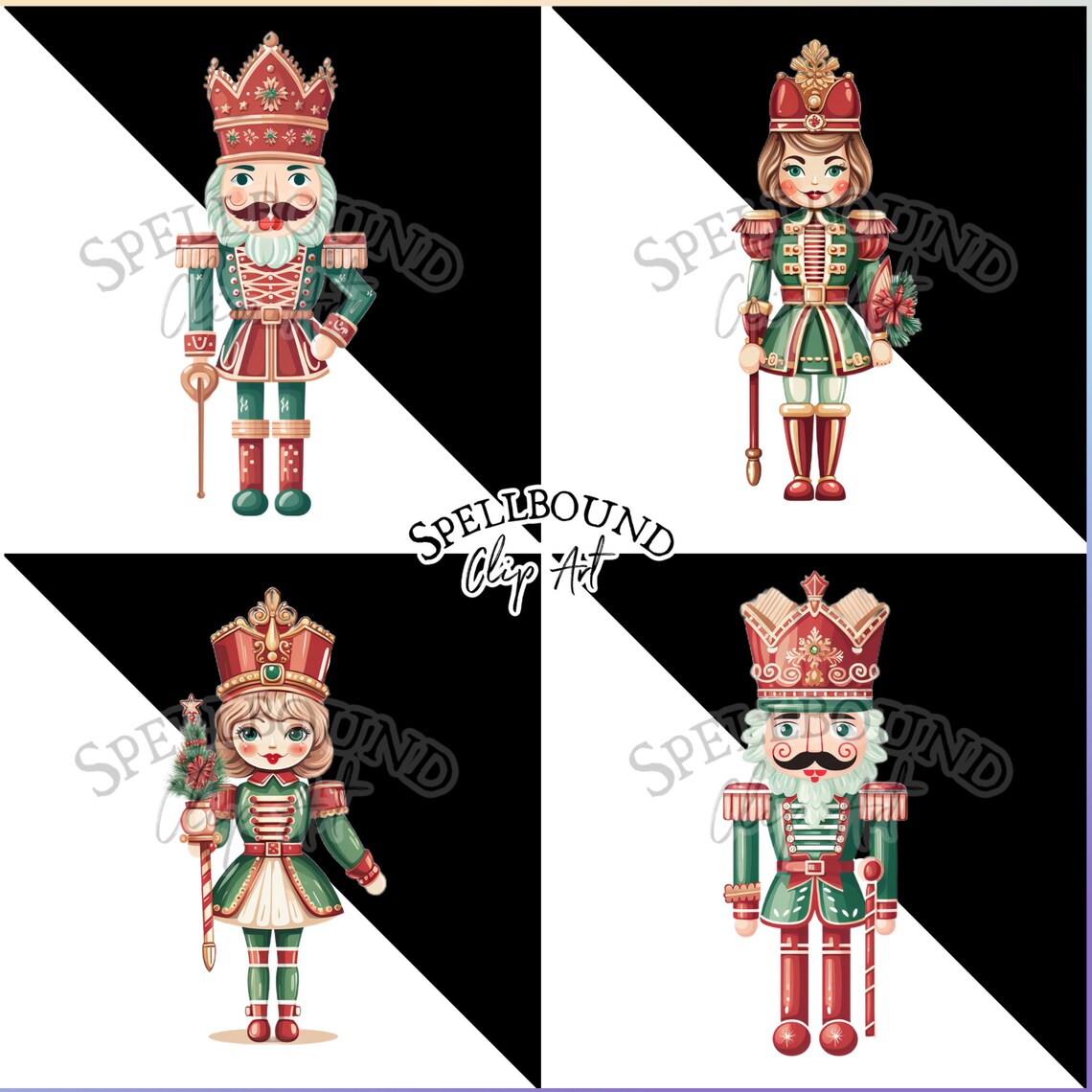 Christmas Nutcrackers Digital Clipart, Commercial Use, Instant Download ...