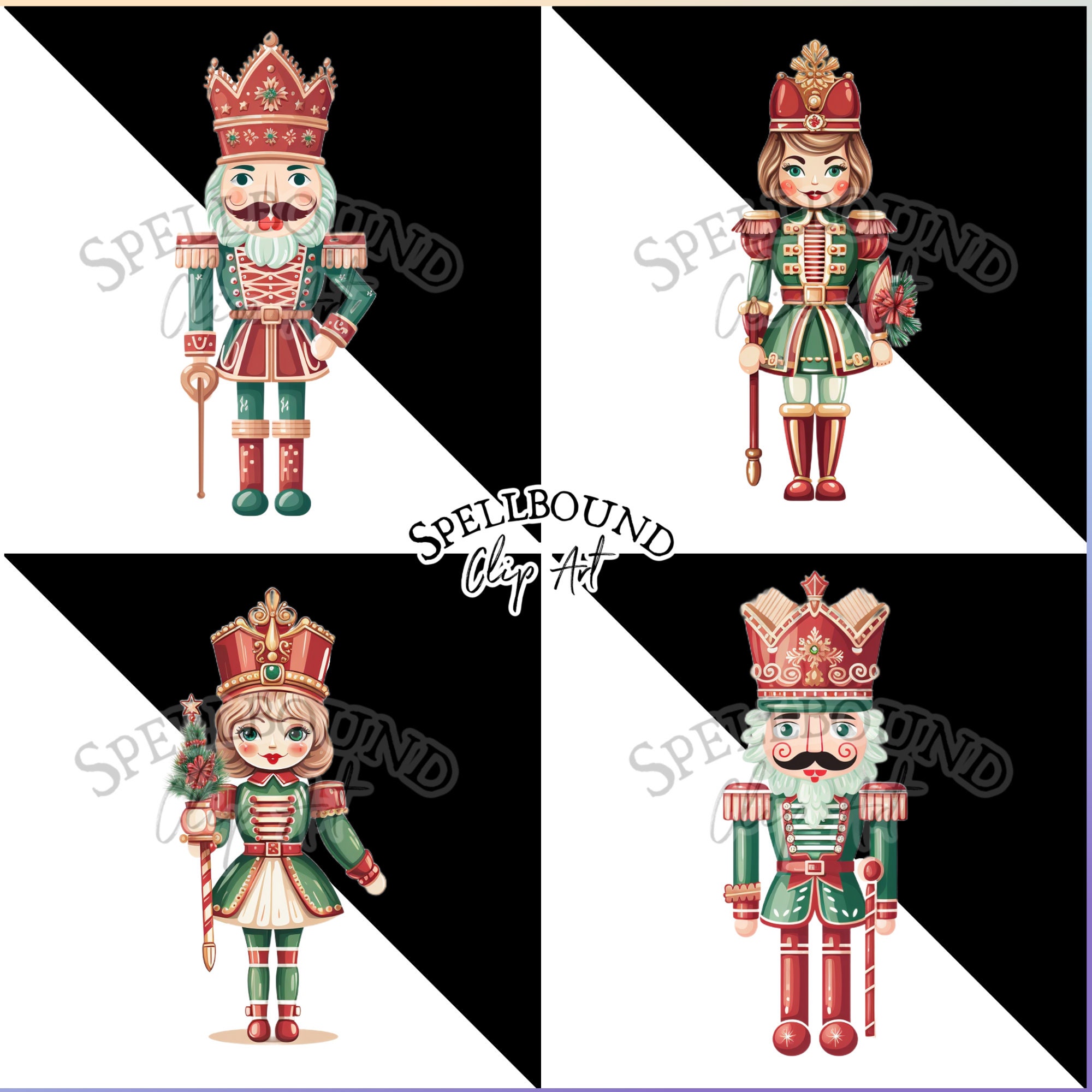 Christmas Nutcrackers Digital Clipart, Commercial Use, Instant Download ...