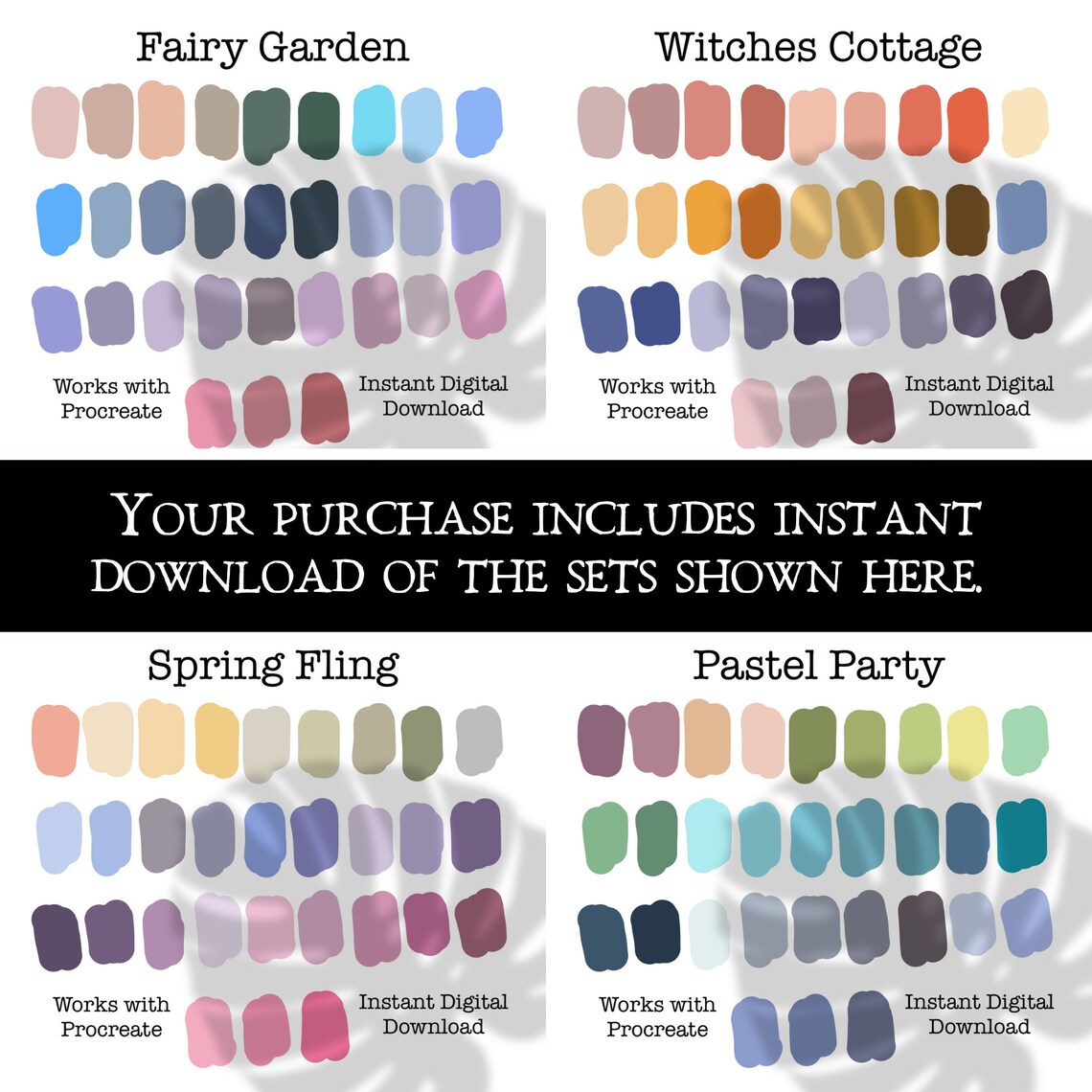Procreate Color Palette Bundle With 4 Swatches - Etsy