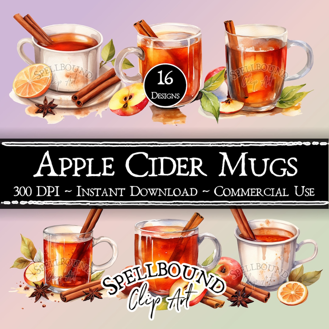 Apple Cider Digital Clipart, Commercial Use, Instant Download, Apple ...
