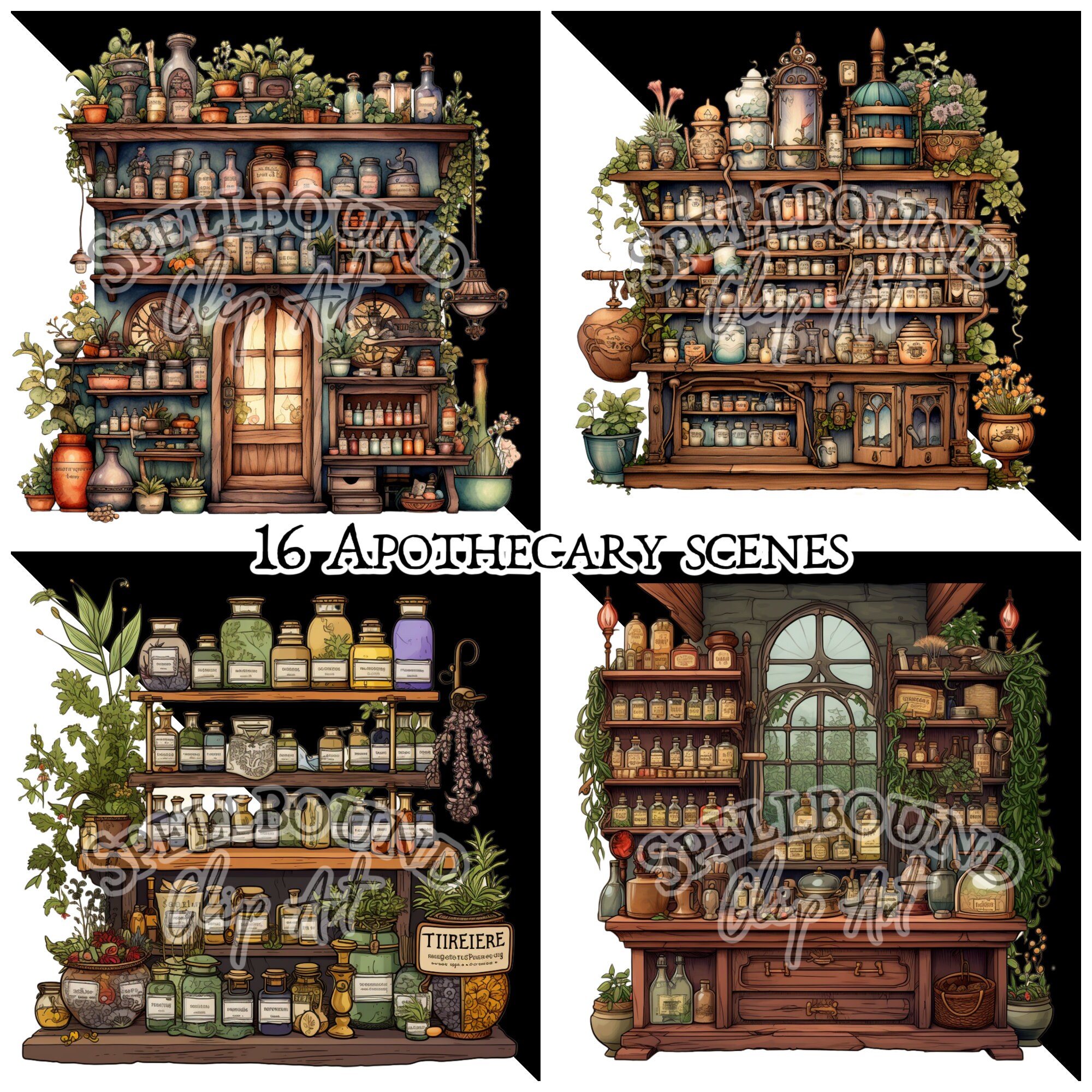 Apothecary Digital Clipart Commercial Use Instant Download - Etsy