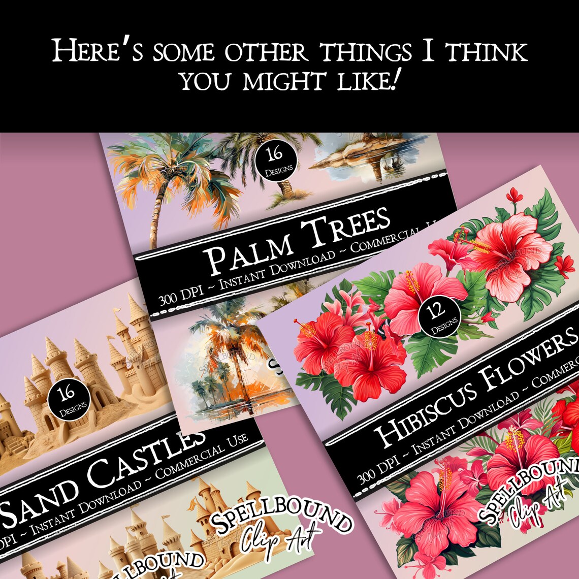 Seashells Digital Clipart, Commercial Use, Instant Download, Summer ...