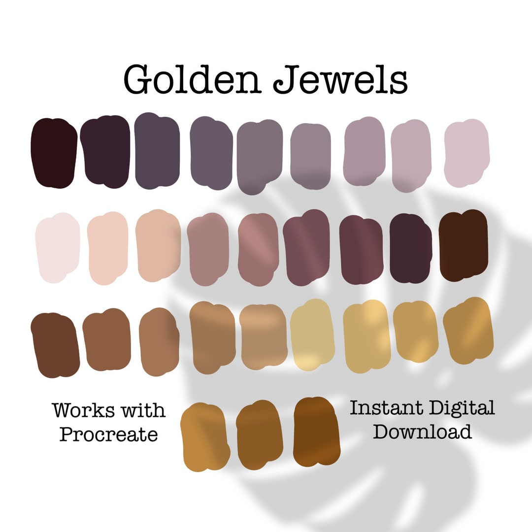 Procreate Color Palette, Warm Colors, Color Swatches, iPad Procreate ...