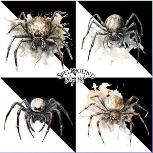 Spiders Digital Clipart, Commercial Use, Instant Download, Halloween ...