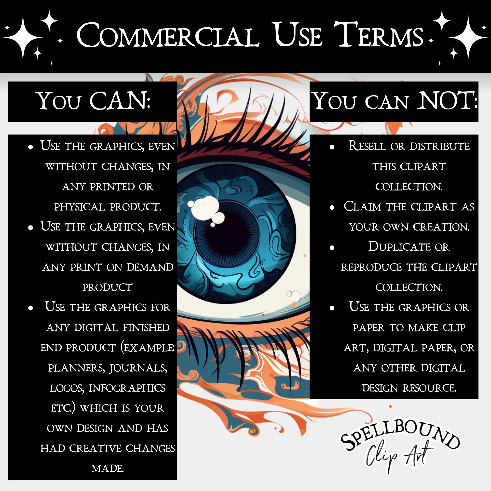 Ornamental Eyes Digital Clipart, Commercial Use, Instant Download, Eye ...