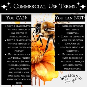 Honey Bees Digital Clipart, Commercial Use, Instant Download, Bee Clip ...