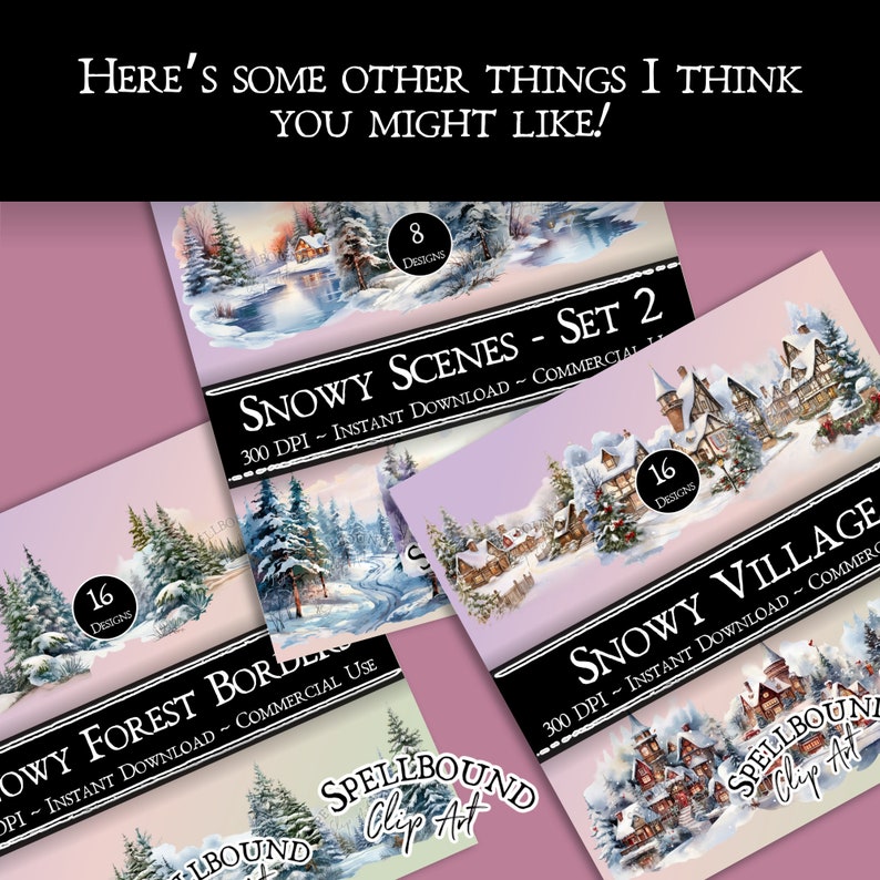 Winter Foxes Digital Clipart, Commercial Use, Instant Download ...