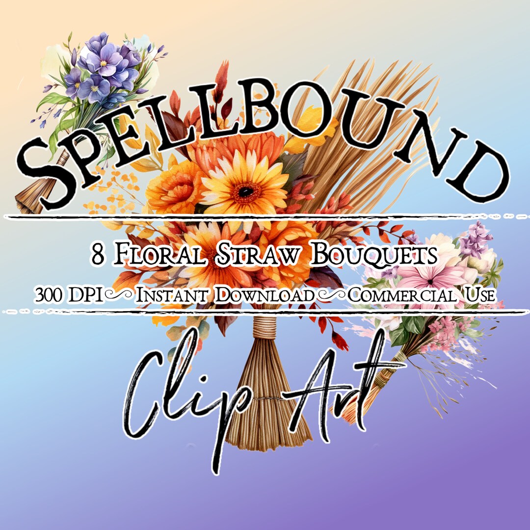 Straw Fall Bouquets Digital Clipart Commercial Use Instant - Etsy