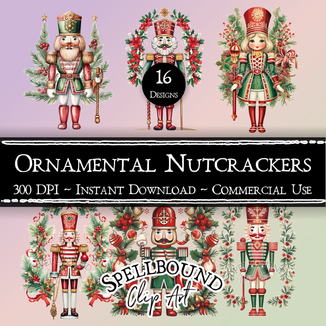 Christmas Nutcrackers Digital Clipart, Commercial Use, Instant Download ...