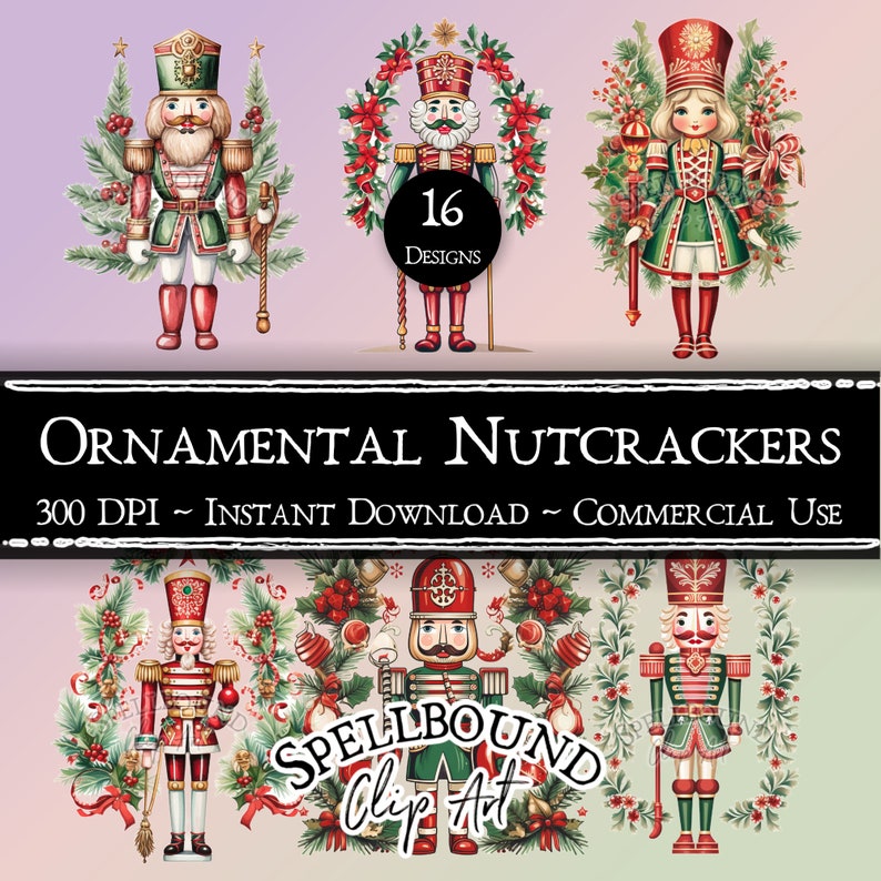 Christmas Nutcrackers Digital Clipart, Commercial Use, Instant Download ...