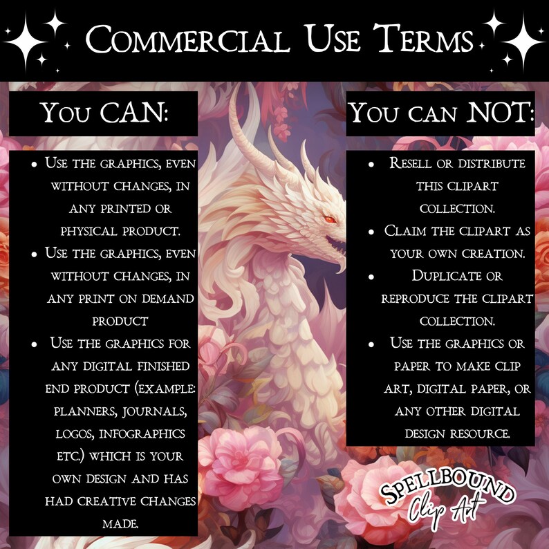 Fantasy Beasts Seamless Digital Papers, Commercial Use, Instant Download, Dragon Clipart ...