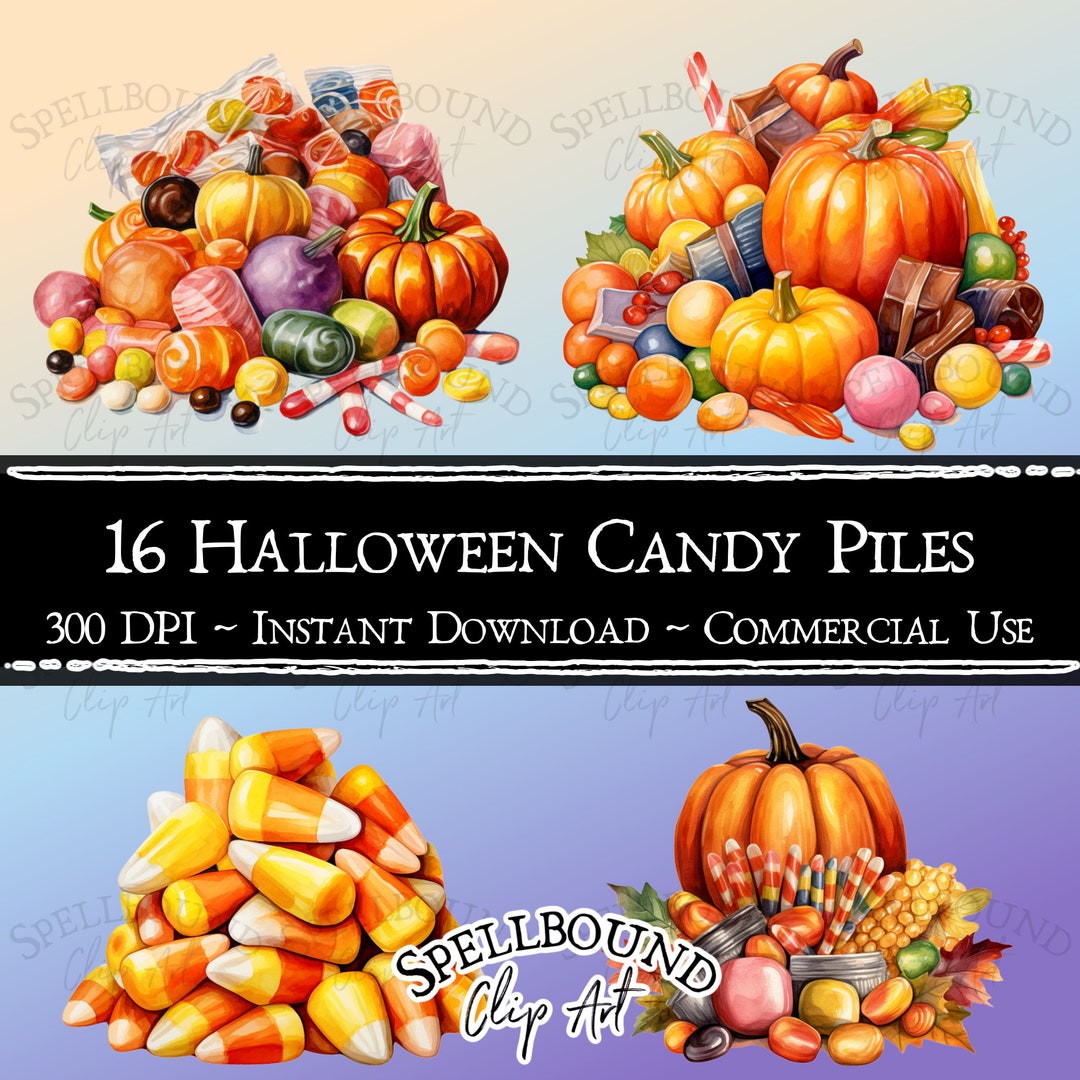 Halloween Candy Clipart, Commercial Use, Instant Download, Food Clip ...