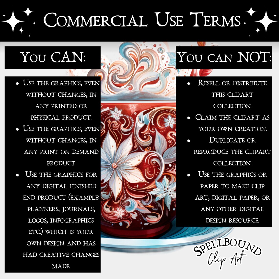 Hot Cocoa Digital Clipart for Commercial Use - Etsy