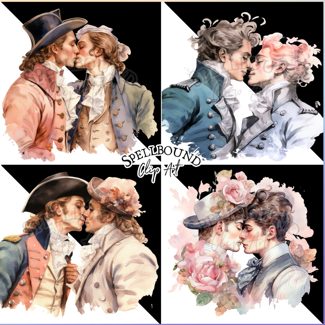 Gay Rococo Digital Clipart, Commercial Use, Instant Download, Gay Clip ...