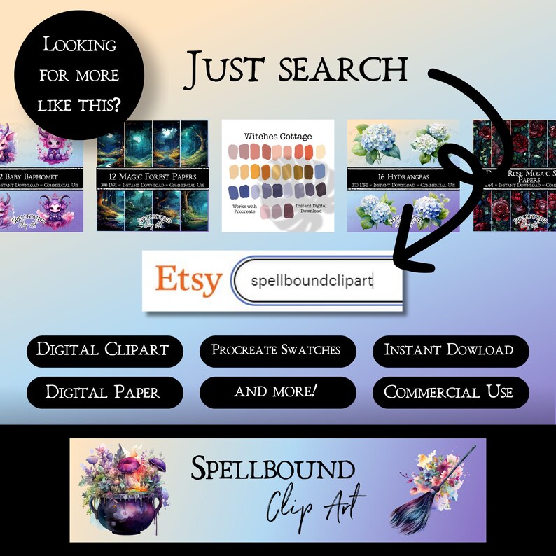 Purple Gothic Flower Borders Digital Clipart, Commercial Use, Instant ...