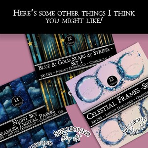 Celestial Frames Digital Clipart, Commercial Use, Instant Download ...