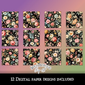 Summer Garden Floral Seamless Digital Papers, Commercial Use, Instant ...