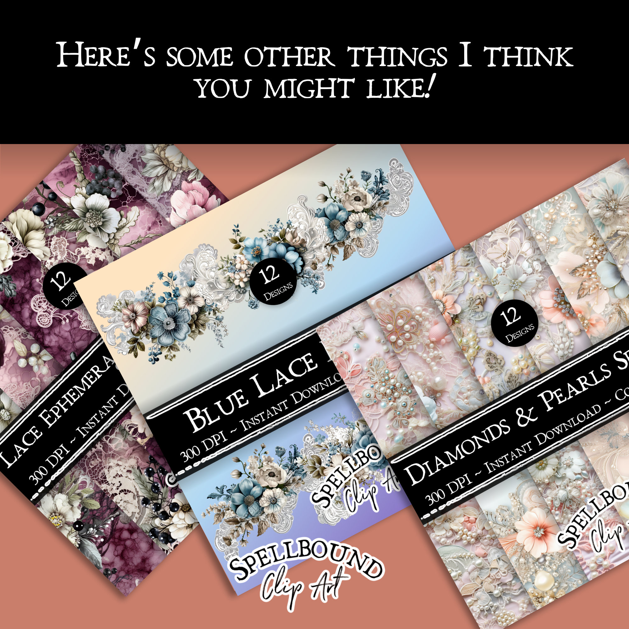 Pink Filagree Ephemera Digital Clipart Commercial Use - Etsy