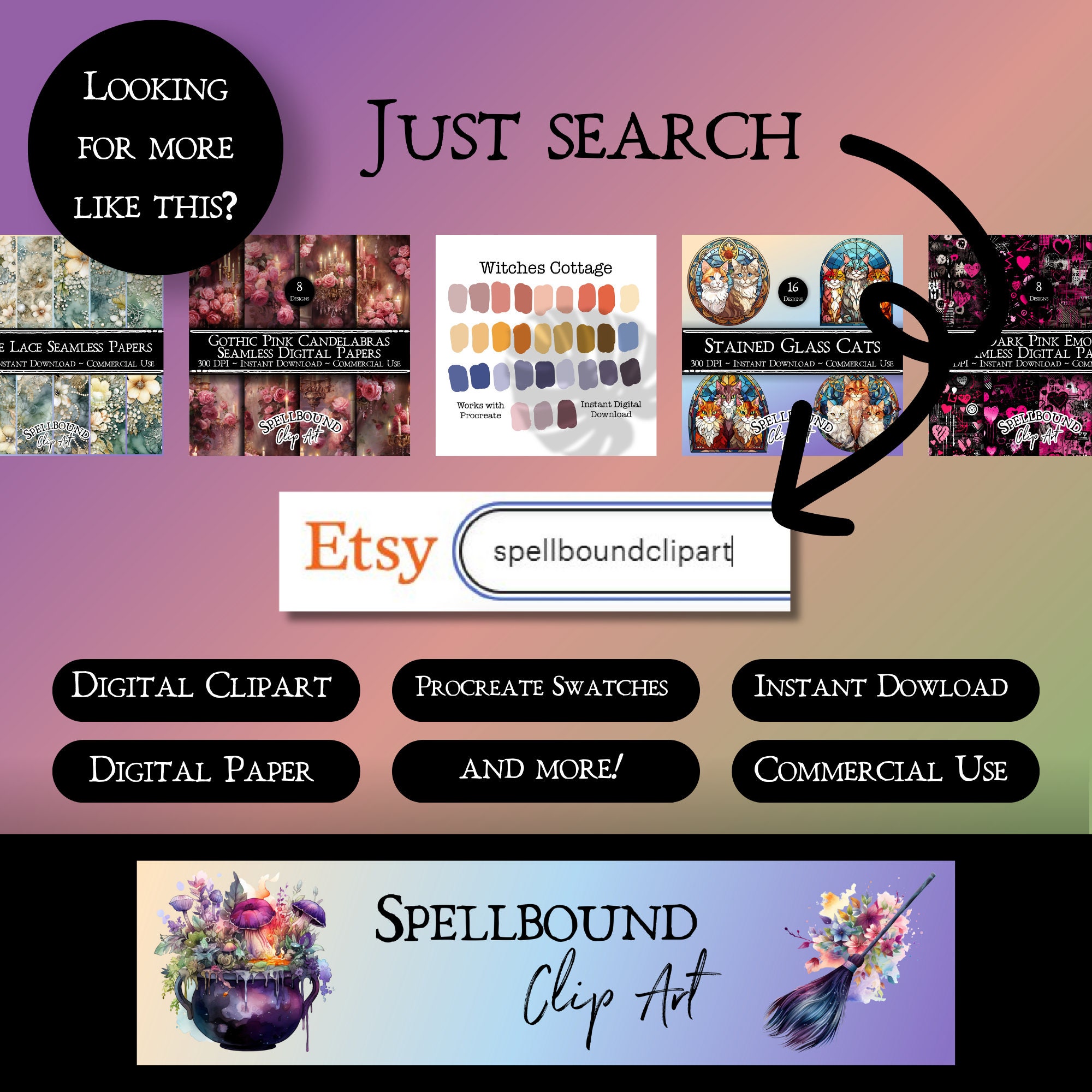 Night Sky Digital Clipart, Commercial Use, Instant Download, Moon Clip ...