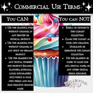 Rainbow Cupcakes Digital Clipart, Commercial Use, Instant Download ...