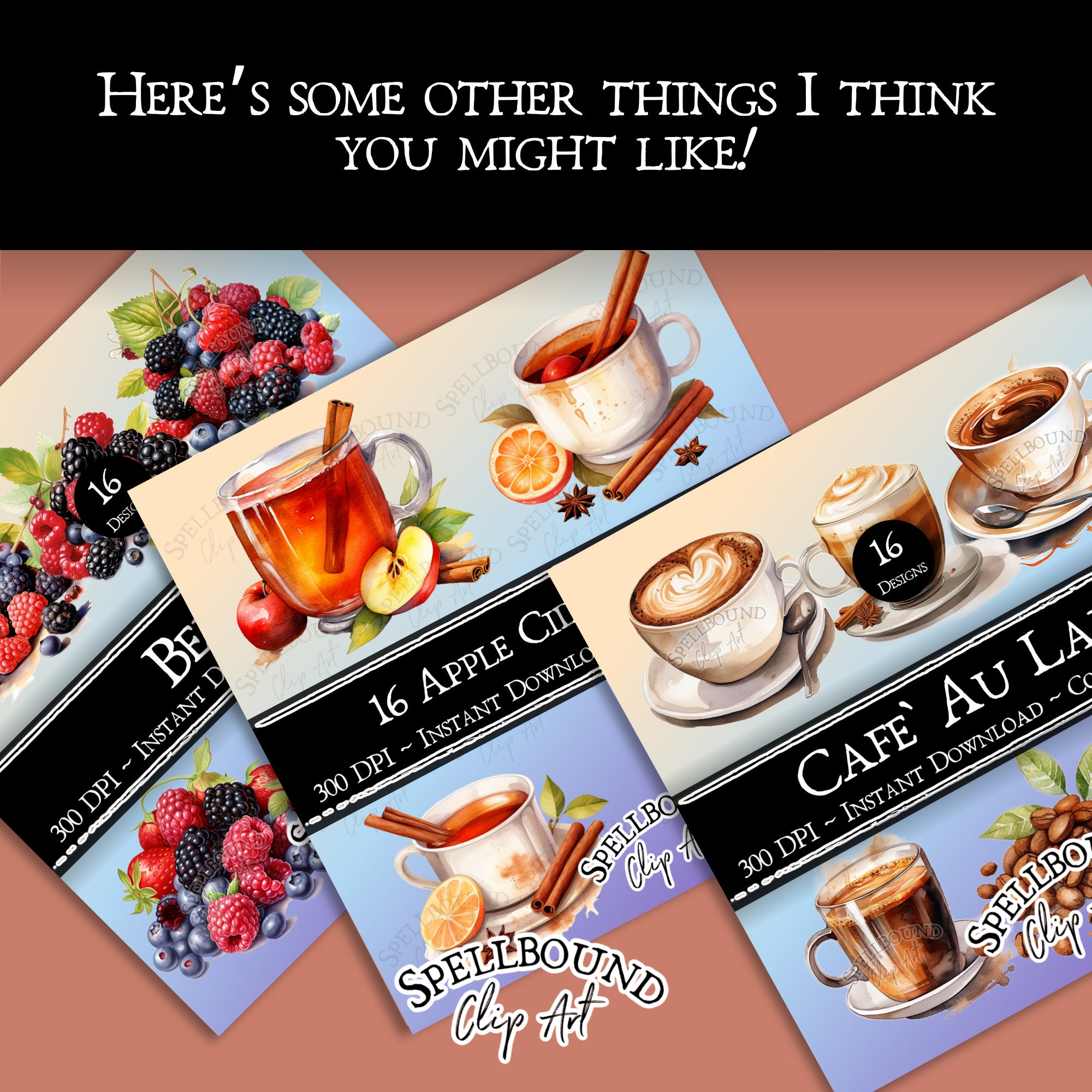 Coffee Digital Clipart, Commercial Use, Instant Download, Cappuccino ...