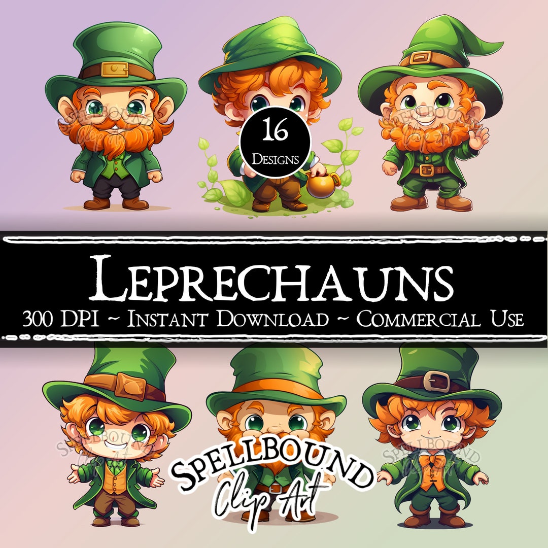 Leprechauns Digital Clipart, Commercial Use, Instant Download, St ...