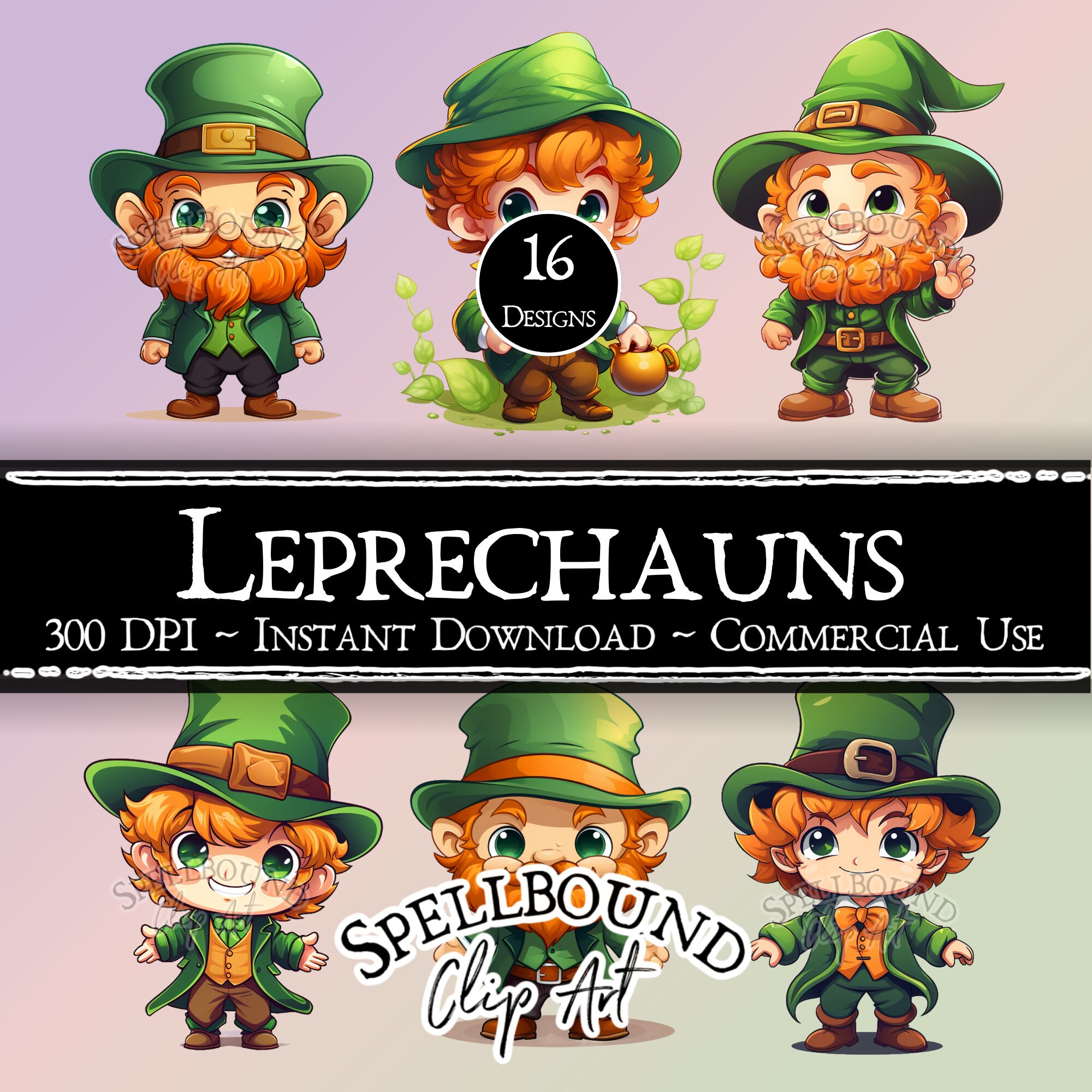 Leprechauns Digital Clipart, Commercial Use, Instant Download, St ...