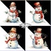 Snowman Digital Clipart, Commercial Use, Instant Download, Christmas ...