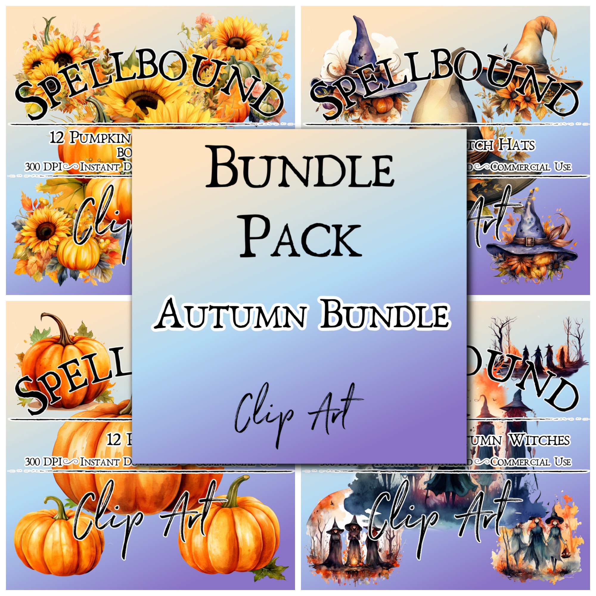 Autumn Digital Clipart Bundle Commercial Use Instant - Etsy