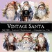 Vintage Santa Digital Clipart, Commercial Use, Instant Download, Father ...