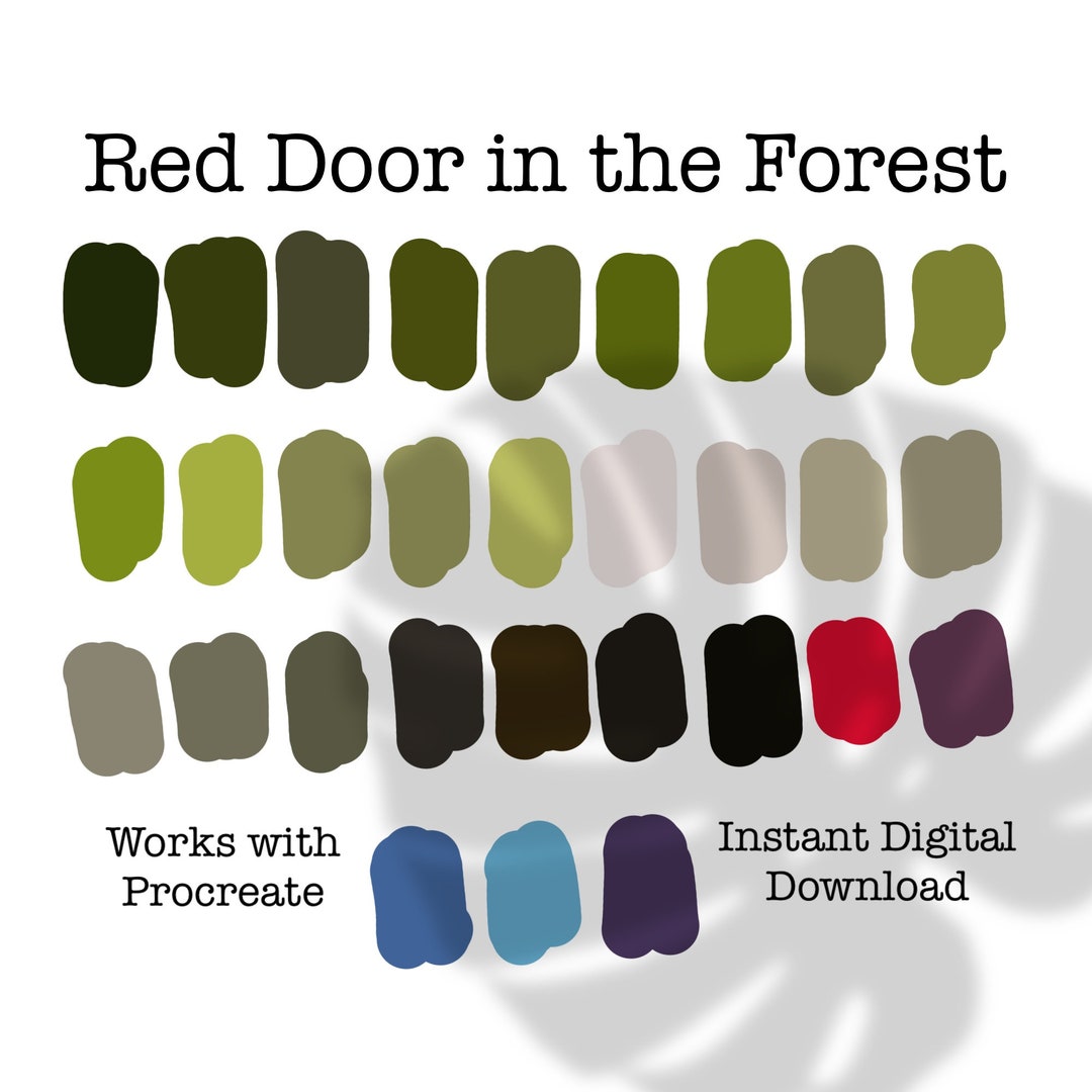 Procreate Color Palette Forest Palette Green Palette Commercial Use - Etsy