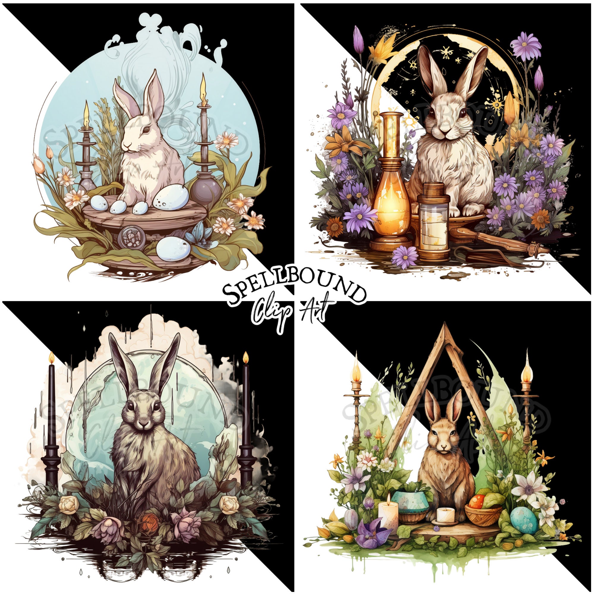 Ostara Altars Digital Clipart, Commercial Use, Instant Download, Easter Clip Art, Spring Clipart ...